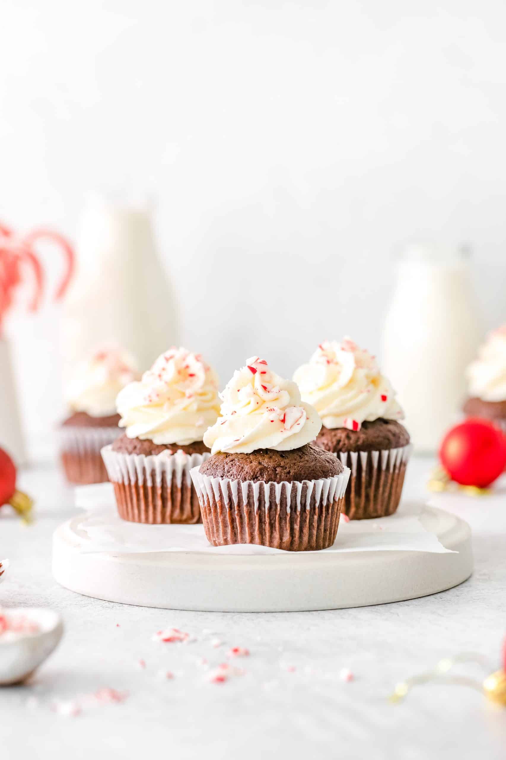 Chocolate Peppermint Cupcakes - Salt & Sprinkles